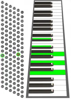 How to play a C7b9 chord on Accordion - Chord chart