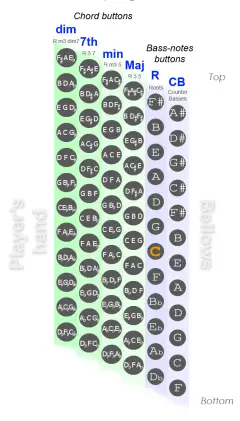 Stradella Bass System - All Layouts from 8 to 120 bass Accordion.