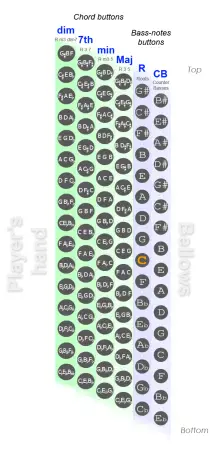 Stradella Bass System - All Layouts from 8 to 120 bass Accordion.